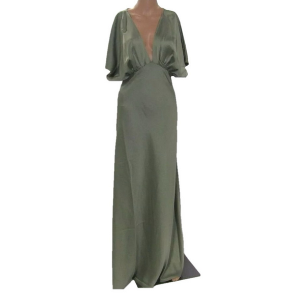 BHLDN | Dresses | Bhldn Olive Green Maxi Dress | Poshmark